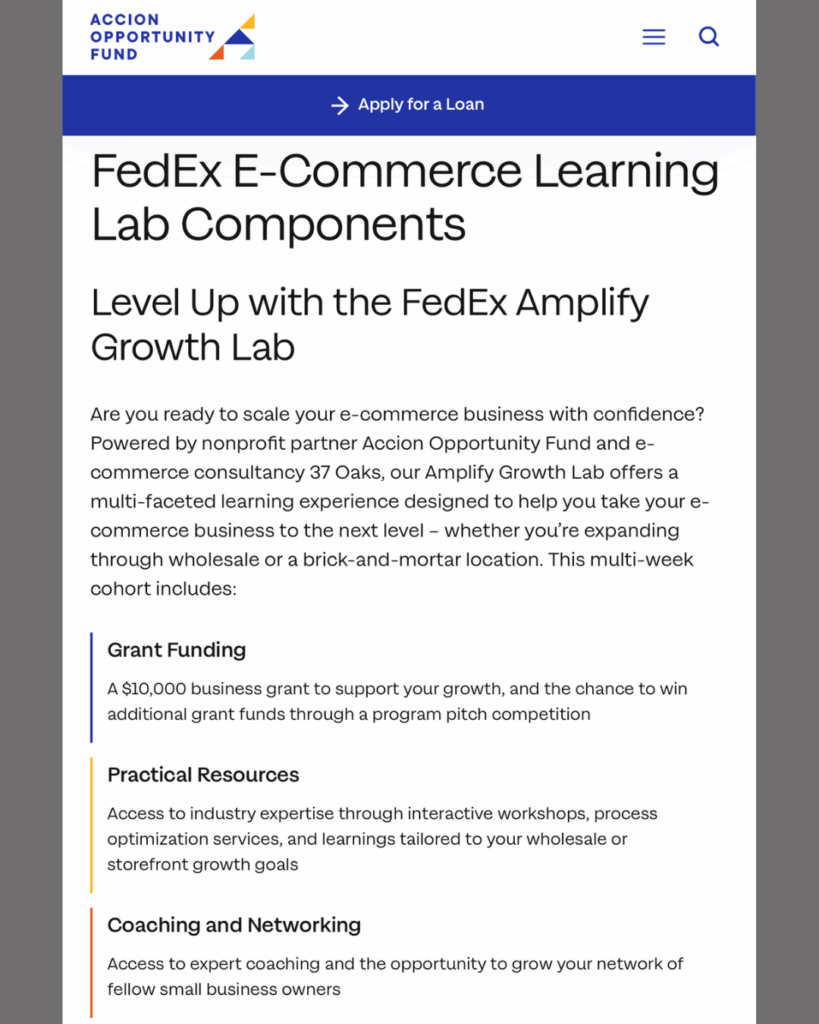 FedEx Amplify Growth Lab - LA Regional SBDC Network